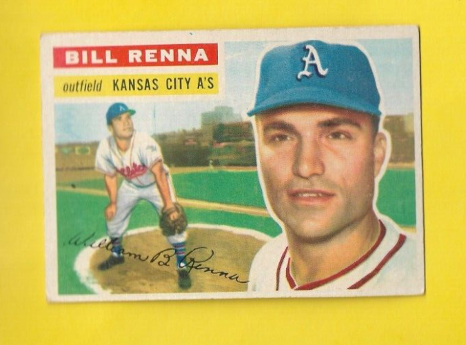 1956 Topps Bill Renna #82 Kansas City Athletics G/VG FREE SHIPPING | eBay