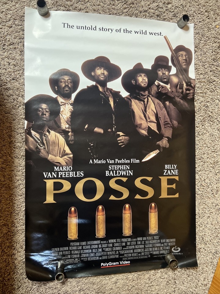 Vintage 1993 Original Movie Poster POSSE - Mario Van Peebles & Stephen ...