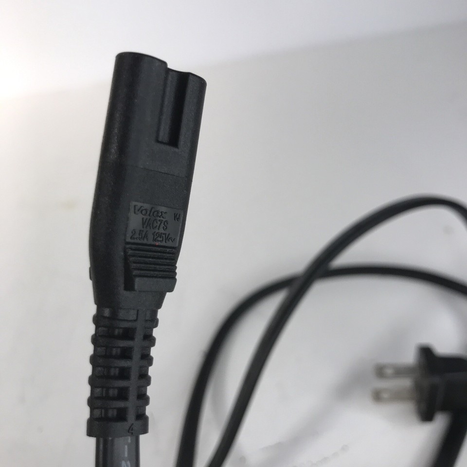 Volex 2 Prong Figure 8 Flat Power Cord 7A 125VAC, VAC7S Epson Printers ...