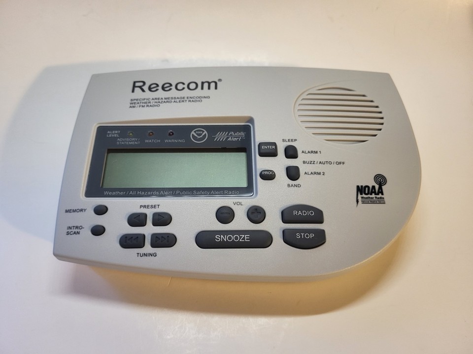 Reecom R-1650 NWS Weather Alert Alarm Clock Radio w/ Box & Adapter ...