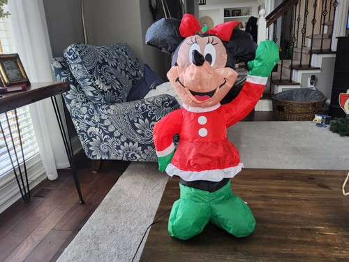 Disney Airblown Inflatable Minnie Mouse In Winter Outfit | eBay