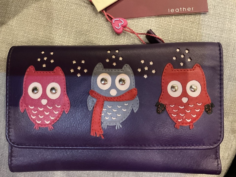 Mala Leather Purple Owl Wallet – Brand New with Tags | eBay UK