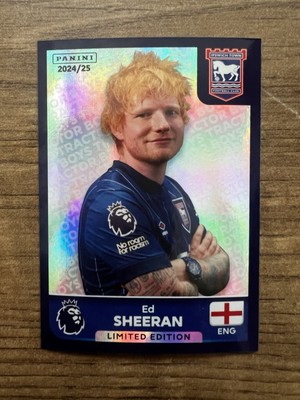 PANINI LIMITED EDITION ED SHEERAN IPSWICH TOWN 2024/25 STICKER *RARE ...