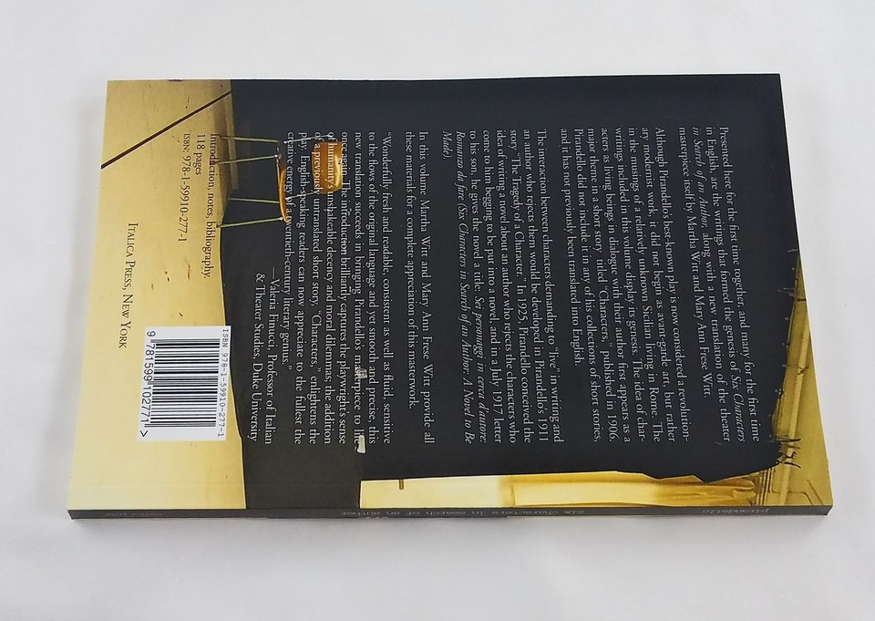 Six Characters in Search of an Author; Luigi Pirandello; Theatre ...