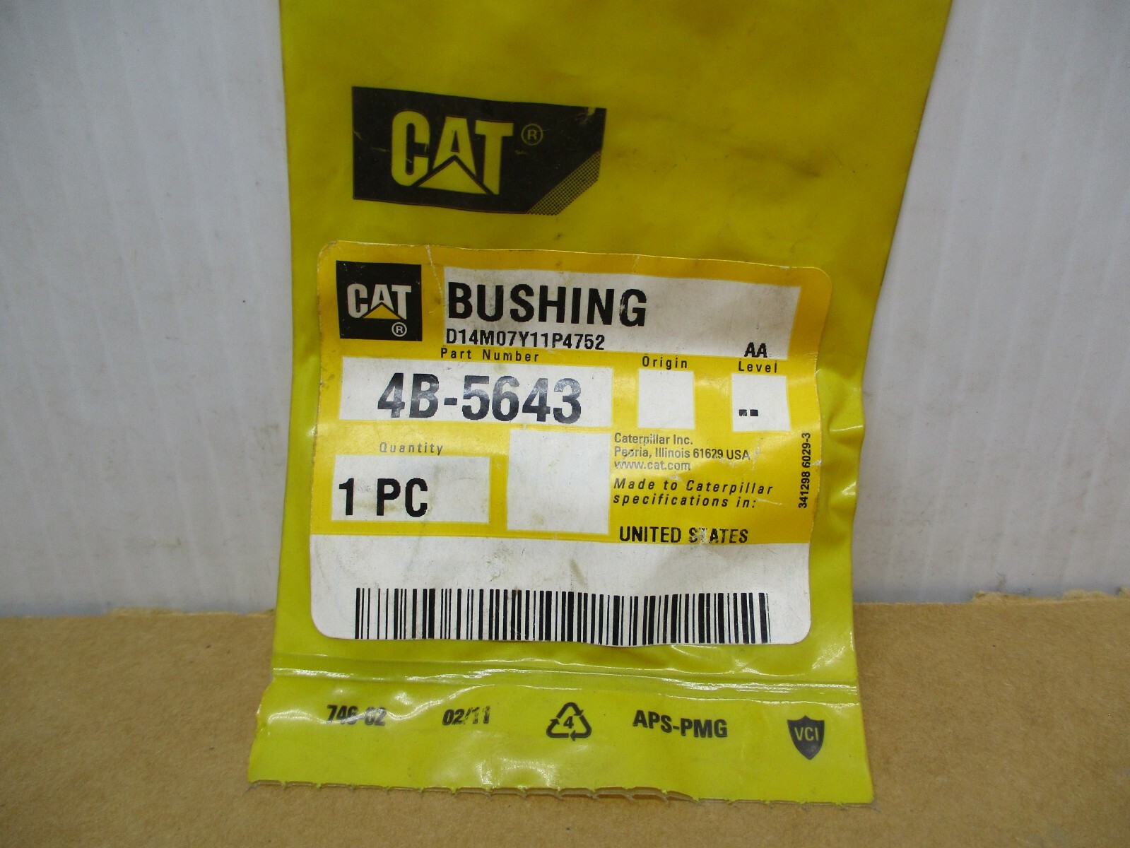 CATERPILLAR 4B-5643 Bushing Cat 4B-5643 | eBay