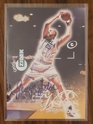 GEORGE ZIDEK 1996 Visions Signings Autographs Basketball Card 359/365 ...