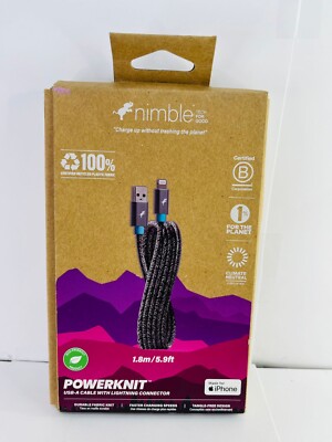 Nimble Powerknit Fast Charge Apple iPhone Charging & Data Cable 5.9ft ...