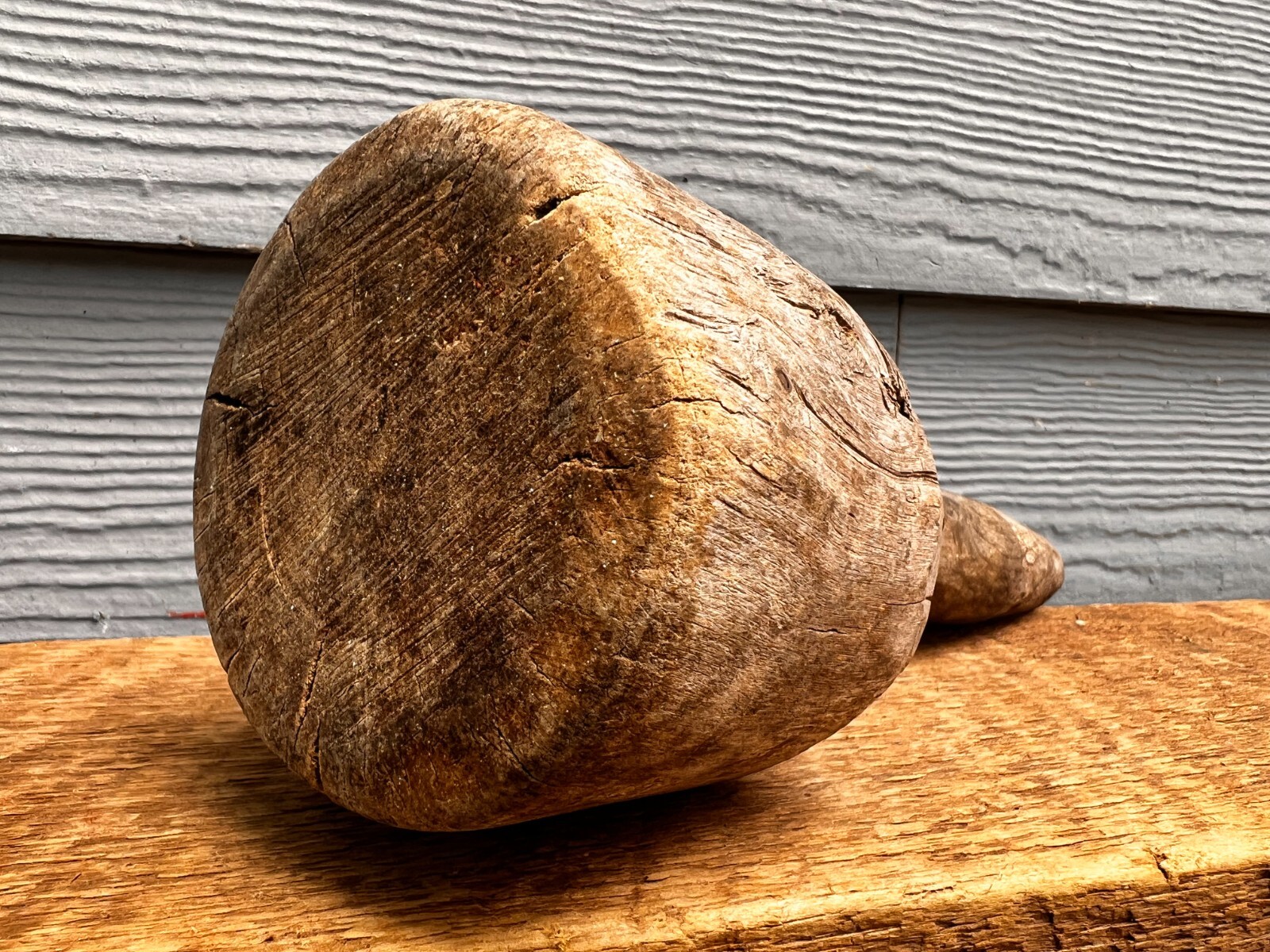 Antique Primitive Wood Pestle Masher Vintage Natural Aged Patina ...