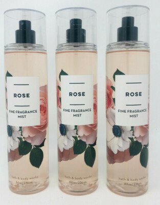 3 BATH & BODY WORKS ROSE FINE FRAGRANCE MIST SPRAY 8 OZ LARGE FLORAL ...