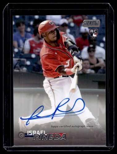 2023 Stadium Club Autographs Israel Pineda RC Auto Washington Nationals ...