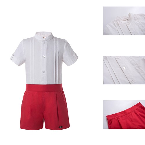 Baby Boys 2PCS Shirt Shorts Sets Formal Occasion Outfits Pageant Short ...