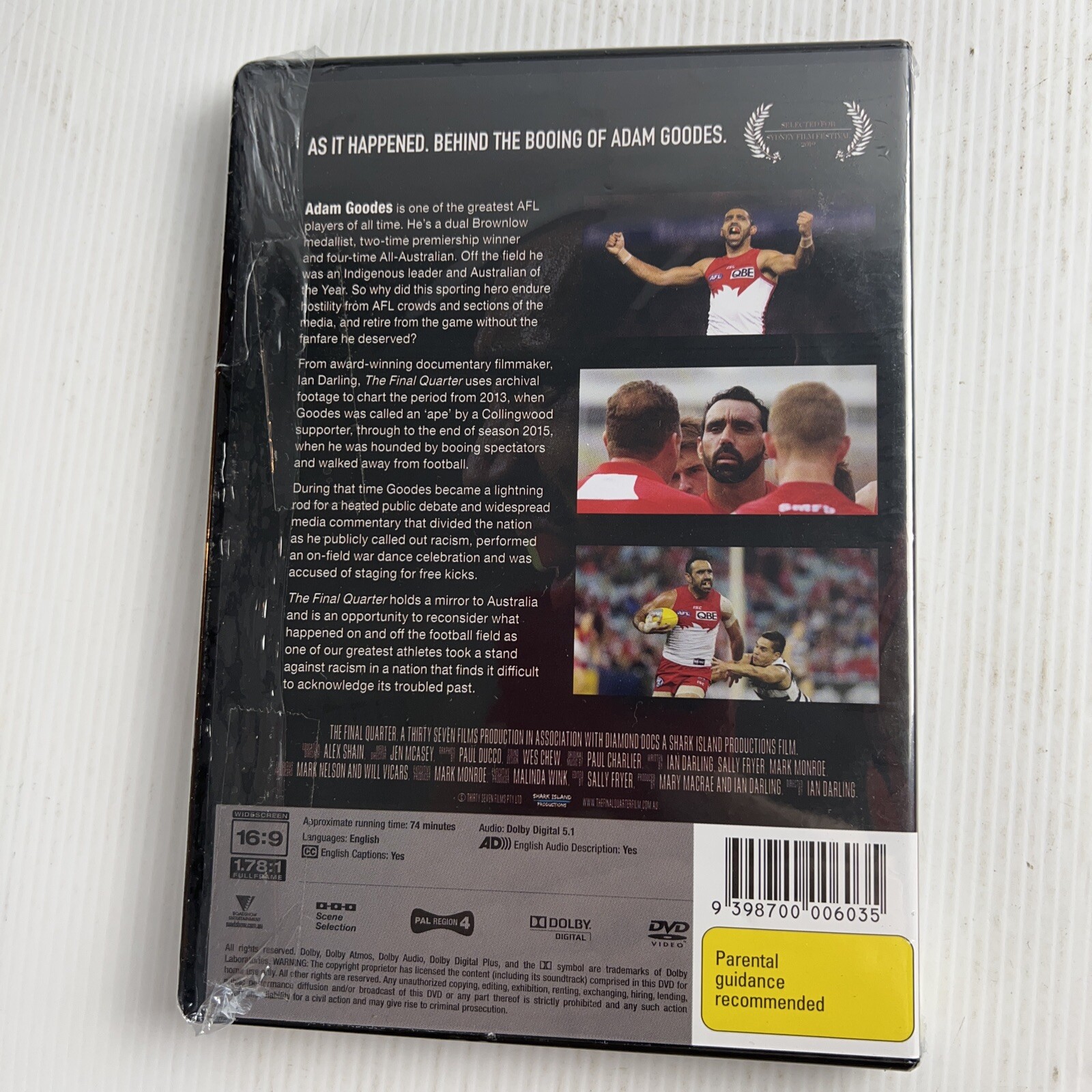 THE FINAL QUARTER DVD Region 4 AFL ADAM GOODES Brand New Sealed FREE ...