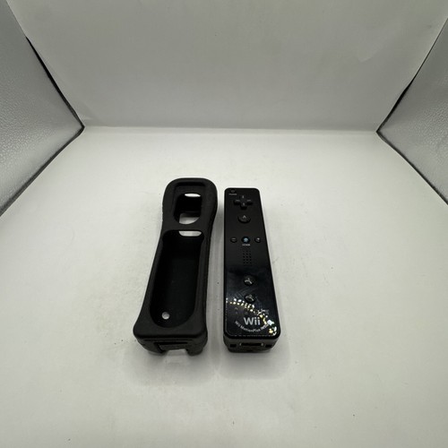 Official Nintendo Wii Black Controller RVL-036 Motion Plus OEM Untested ...