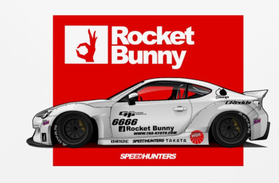 1x Rocket Bunny Pandem Waterslide Decal 1:24 Custom Scale # 009 | eBay