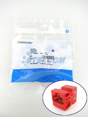 Commscope UNJ10G-RD Uniprise Cat6a M-Series RJ45 Modular Jack, Red ...