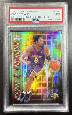2001 Topps Chrome Kobe Bryant Fast & Furious Refractor #FF06 PSA 9 MINT ...