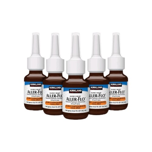 Kirkland Signature Aller-Flo Nasal Spray 50mcg 144 Sprays 5 Bottles 0. ...