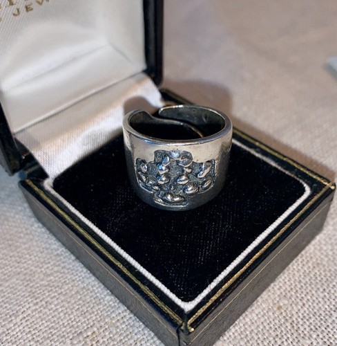 Norway Signed Wide Band Vintage Sterling Ring Size 6. Cross Design | eBay