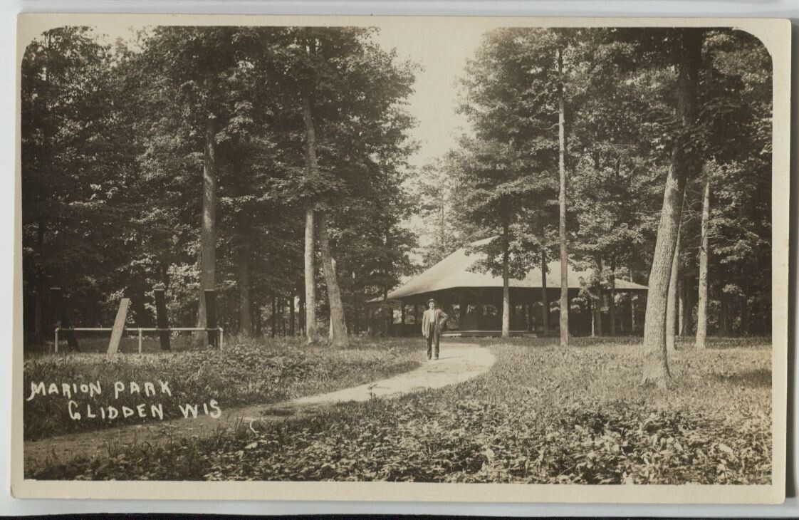 1910 era Glidden Wisconsin Marion Park Real Photo Postcard RPPC | eBay
