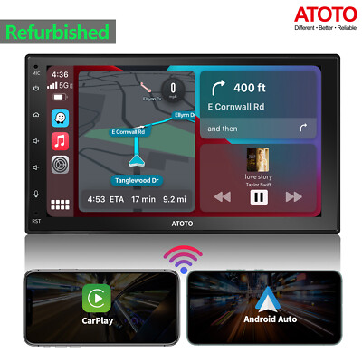 ATOTO F7 WE 7" TouchScreen 2Din Car Radio GPS NAV Wireless Android Auto ...