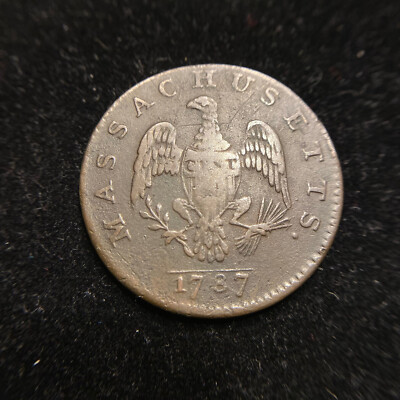 1787 with Period Massachusetts Commonwealth Colonial Copper Cent MAKE ...