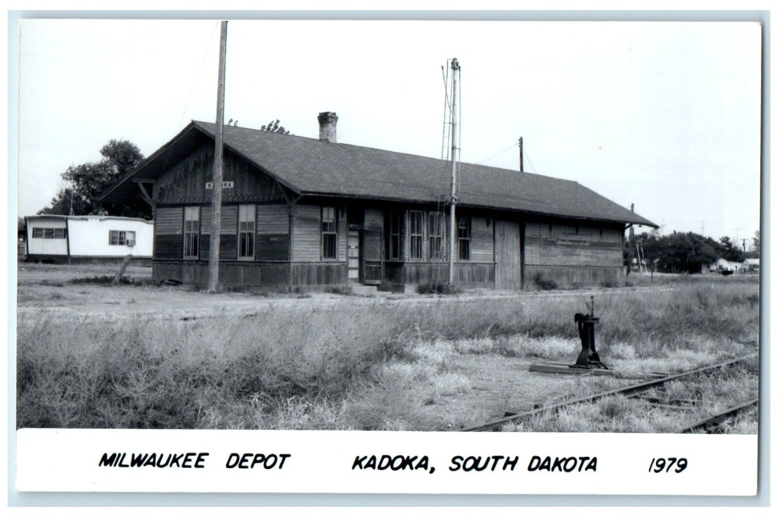 c1979 Milwaukee Kadoka South Dakota SD Train Depot Station RPPC Photo ...