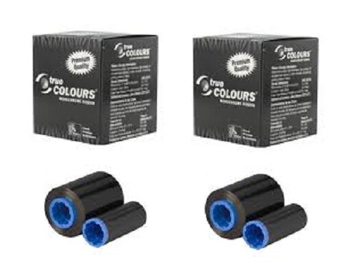 2 X Zebra Ribbon P300 P310i P320i P330i P430 P520 Card Ribbon 800015 ...