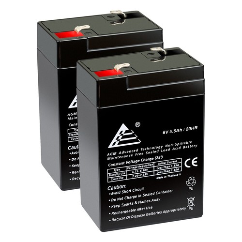 2 Pack: 6V 4.5AH Rechargeable Battery for WP5-6, SLA0905, BSL0905, ELK ...