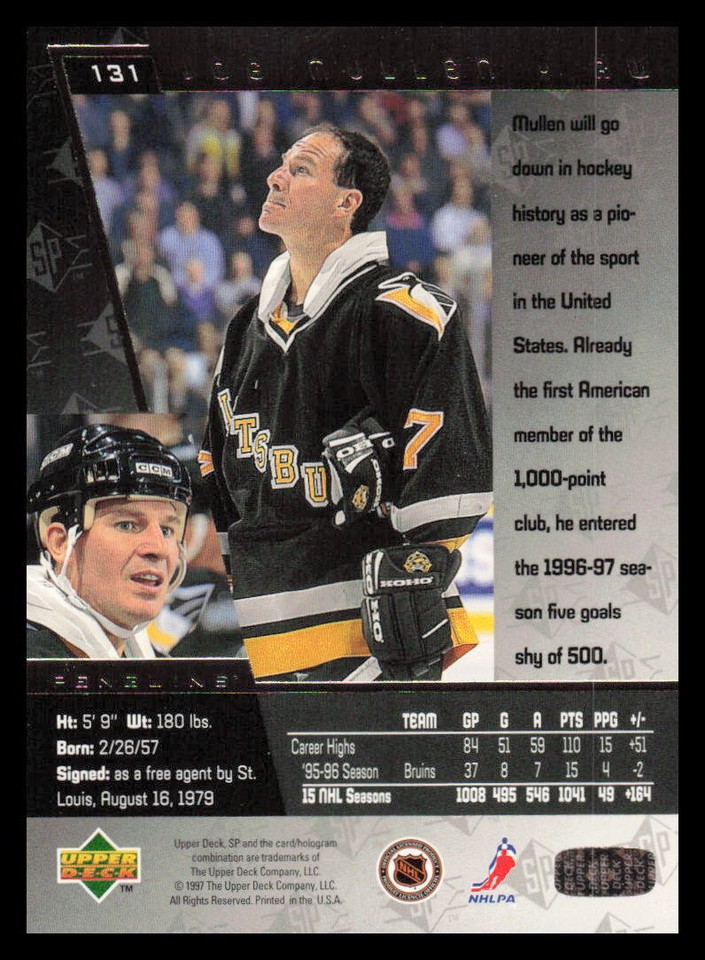 1996 Upper Deck SP #131 Joe Mullen Pittsburgh Penguins | eBay