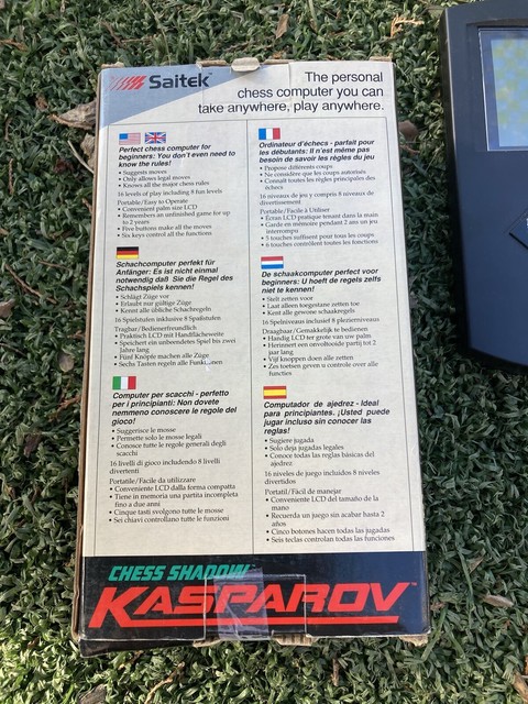 Saitek Chess Shadow Kasparov Electronic Model No 116 With Manual for ...