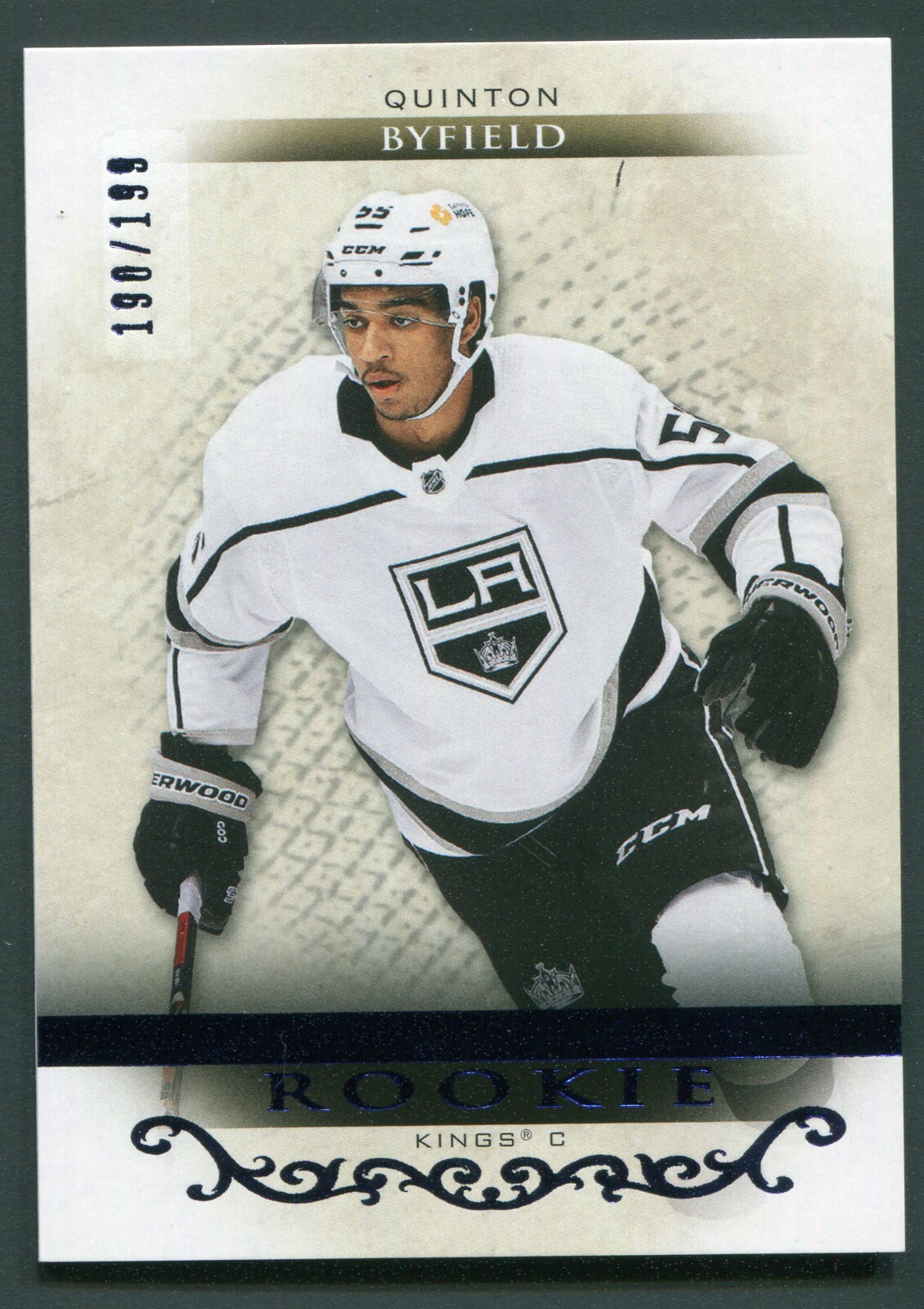 Quinton Byfield 2021-22 Upper Deck Artifacts Base Royal Blue Rookies ...