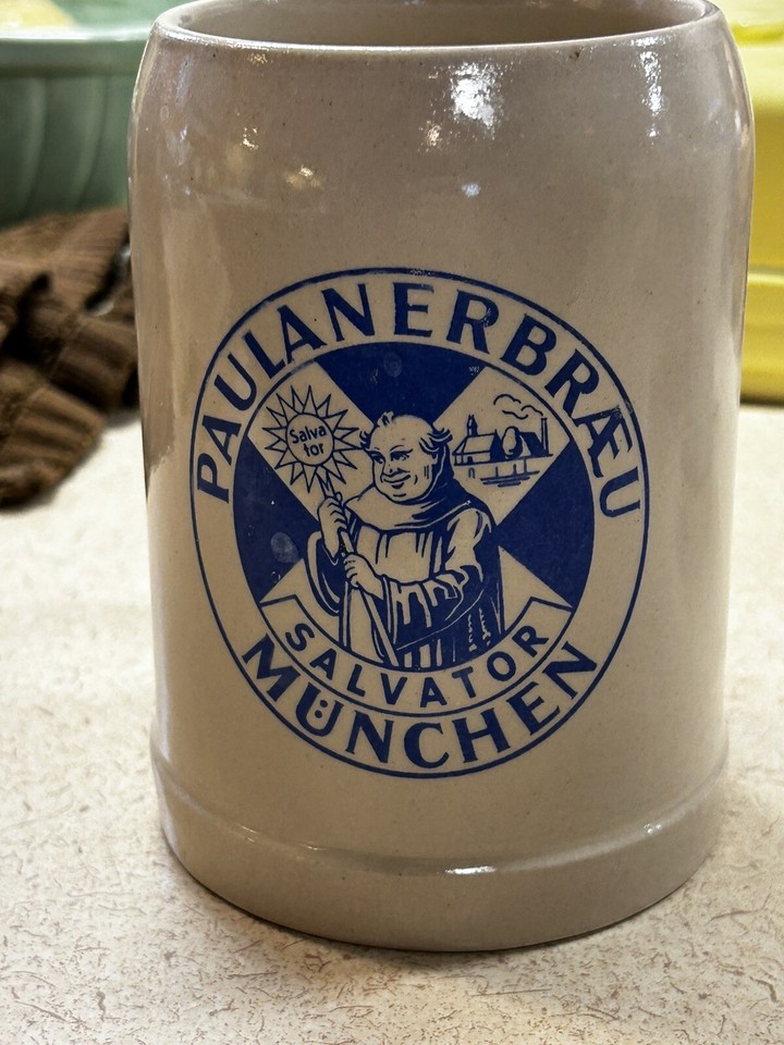 Paulaner Salvator Munchen Brau German Bier Stoneware Mug , Stein | eBay
