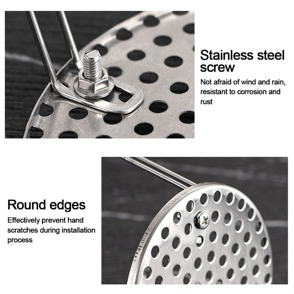 Silver 304 Stainless Steel Mesh Cover for PVC Vent Pipe Exhaust Hood ...