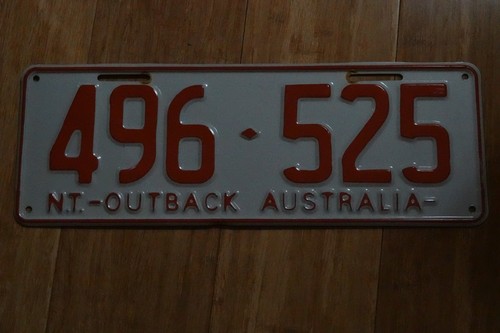 Vintage Australia Specialty License Plate – N.T. -OUTBACK 496-525 | eBay