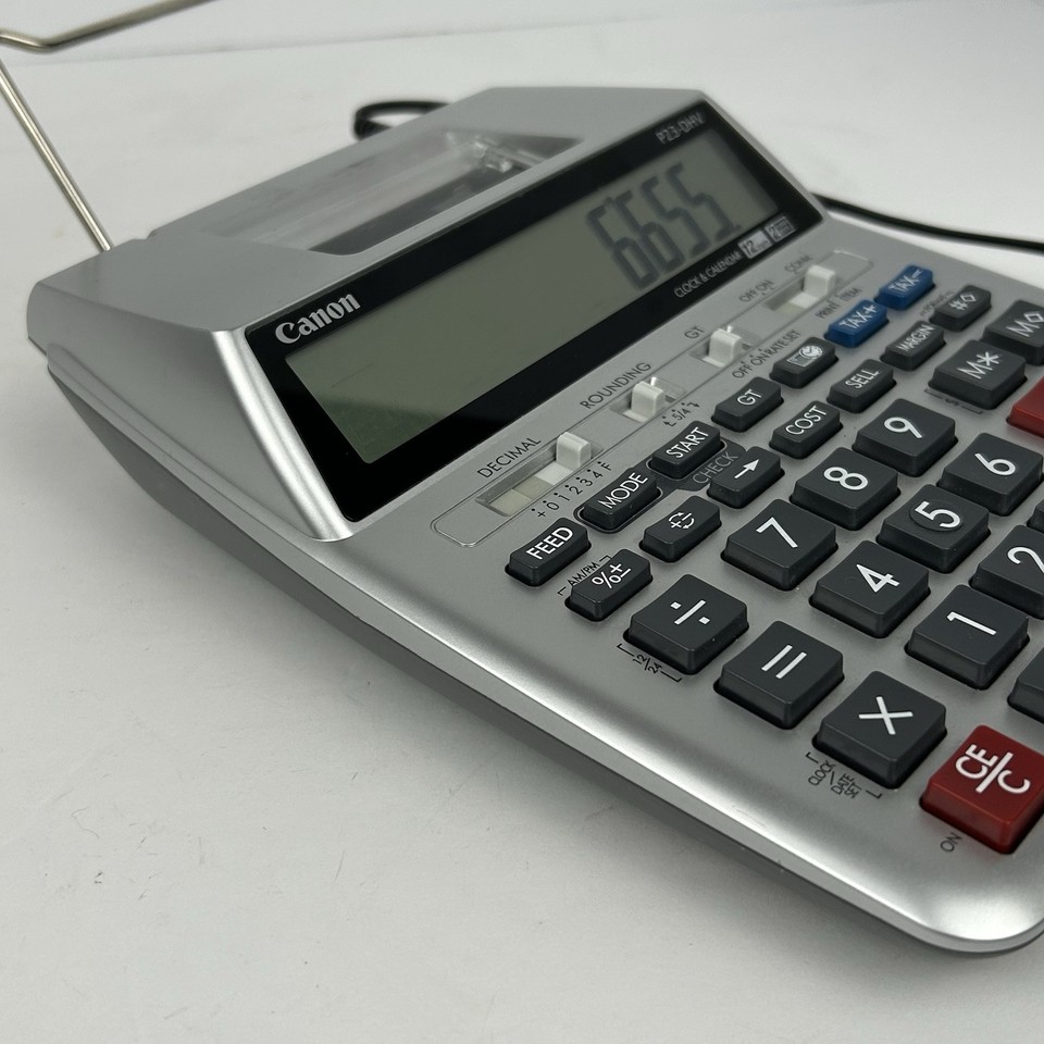 Canon P23-DH V Color Printing Calculator Adding Machine w/ Power Cord ...