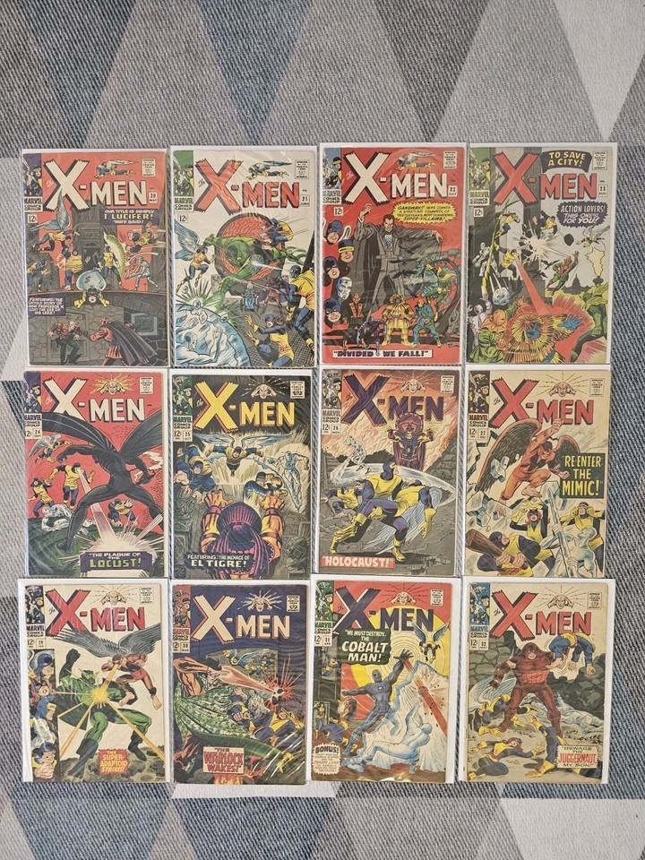 X-Men 10-66 lot complete 1st Juggernaut Polaris Havok Sentinels Banshee ...