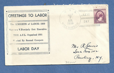 U.S.S WILLIAMSON LABOR DAY SEP 7,1936 NAVAL COVER | eBay