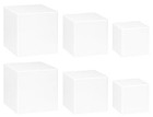 Set of 3 White Acrylic Cube Display Riser Stands with Hollow Bottoms ...