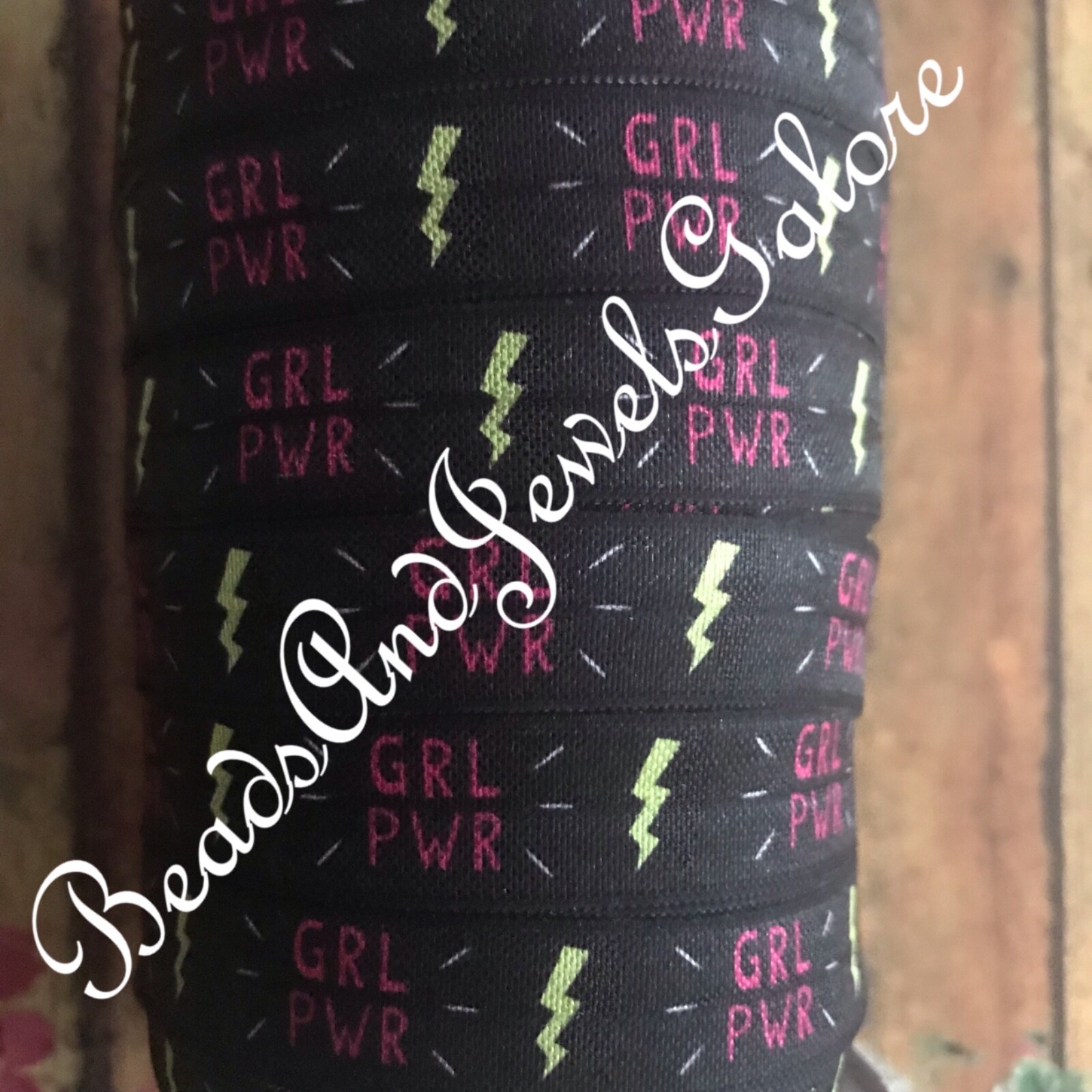 girl power foe girl power elastic girl power ribbon girl power hair tie ...