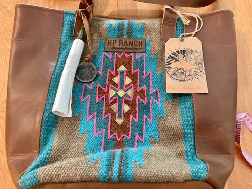 CATCHFLY STUDIO BOHO FREE THINKING GORGEOUS LTHR RUG TOTE SHOULDER ...