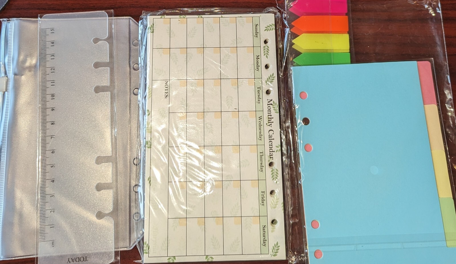 2025/2026 Planner Monthly Paper Kit, for 6-Holefilofax A6 Binder, 6.73 ...