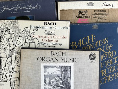 J. S. BACH Lot of 5 LP BOX SETS Flute Sonatas, Brandenburgs, Organ ...