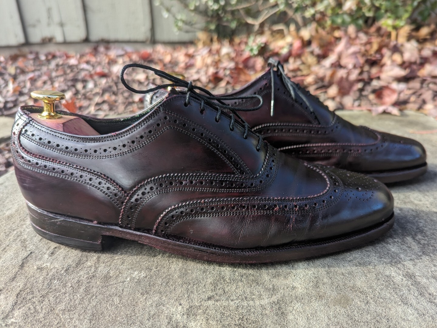 Florsheim imperial Burgundy Wing Tip Oxford Vintage S… - Gem