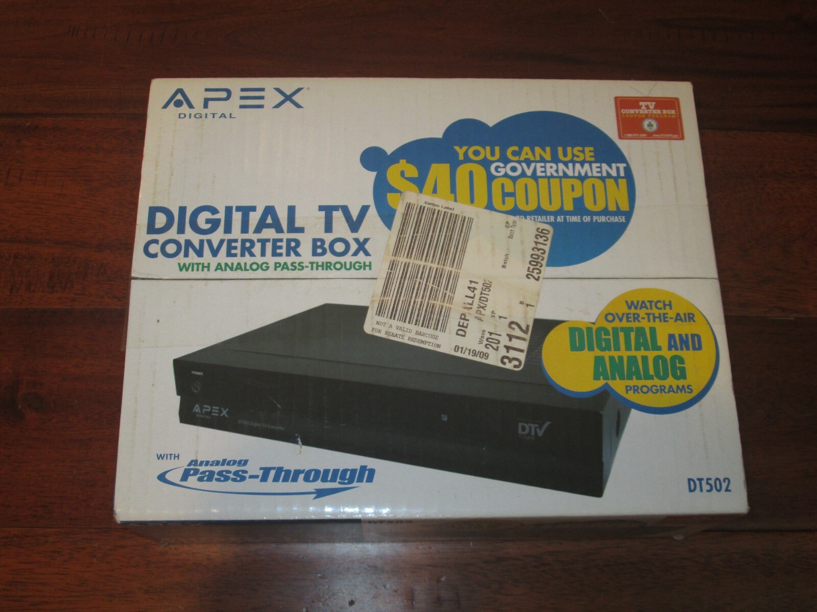 APEX DIGITAL TV CONVERTER DT502 NEW IN BOX WITH ANALOG PASS THROUGH | eBay
