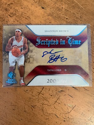 2007-08 SP Rookie Threads Scripted in Time #SB Shannon Brown AUTOGRAPH ...