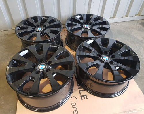 REFURBISHED GENUINE BMW X3 E83 ALLOY WHEELS STYLE 206 18" GLOSS BLACK ...