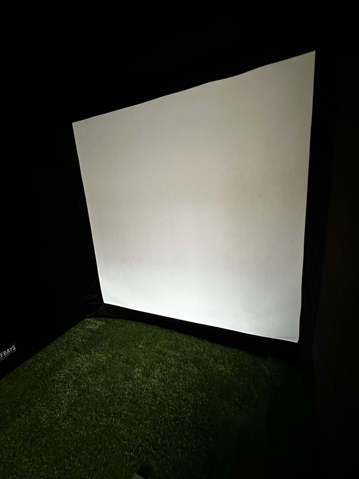 Golf Simulator Hitting Enclosure – GolfBays SimBox PRO+ Impact Screen ...