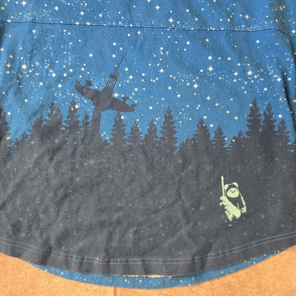 Star Wars Endor Spirit Jersey Sz S Blue Long Sleeve Disney Shirt ...