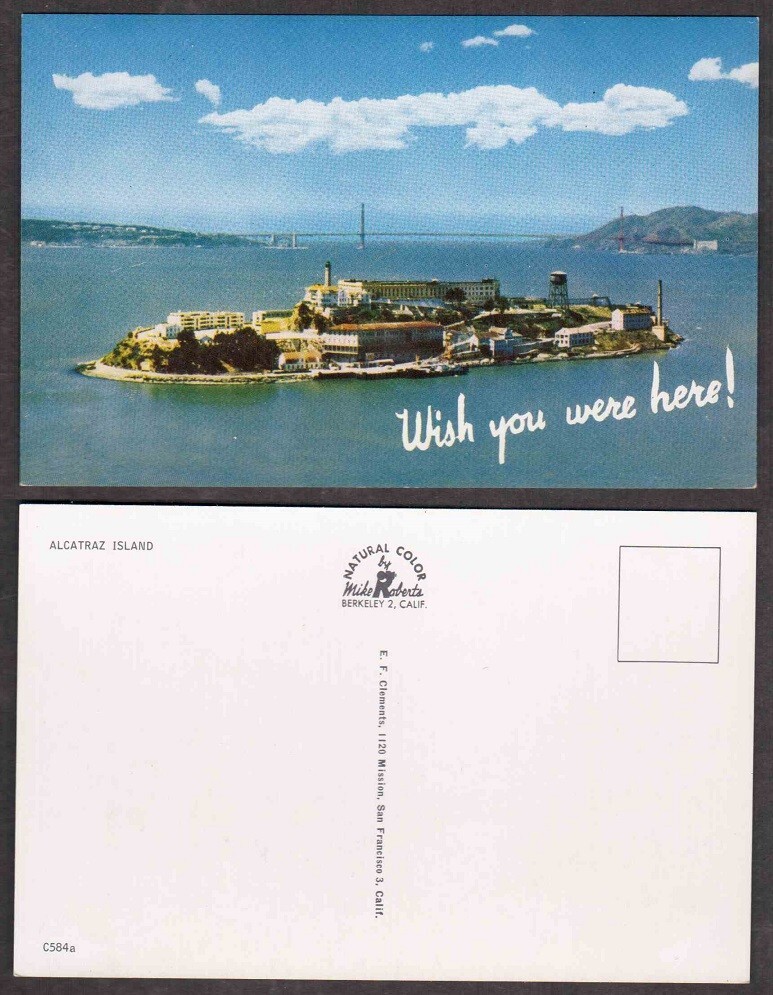 Old California Postcard - San Francisco - Alcatraz Prison - Wish You ...