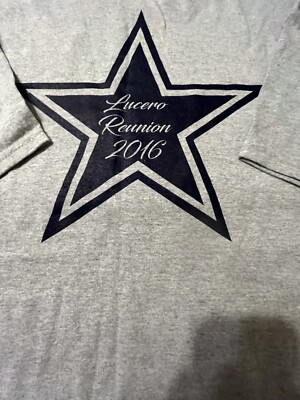Gildan Cotton "Lucero Reunion 2016" Love Them Cowboys T-Shirt Plus Size ...
